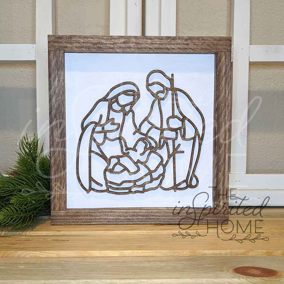 Small Wood Nativity Sign – The InSpirited Home