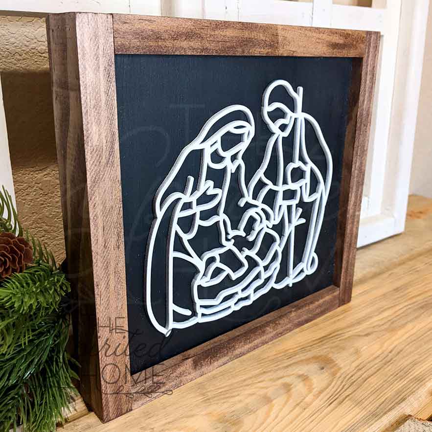 Small Wood Nativity Sign – The InSpirited Home