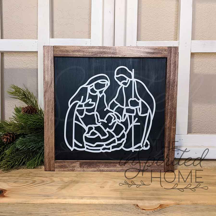 Small Wood Nativity Sign – The InSpirited Home